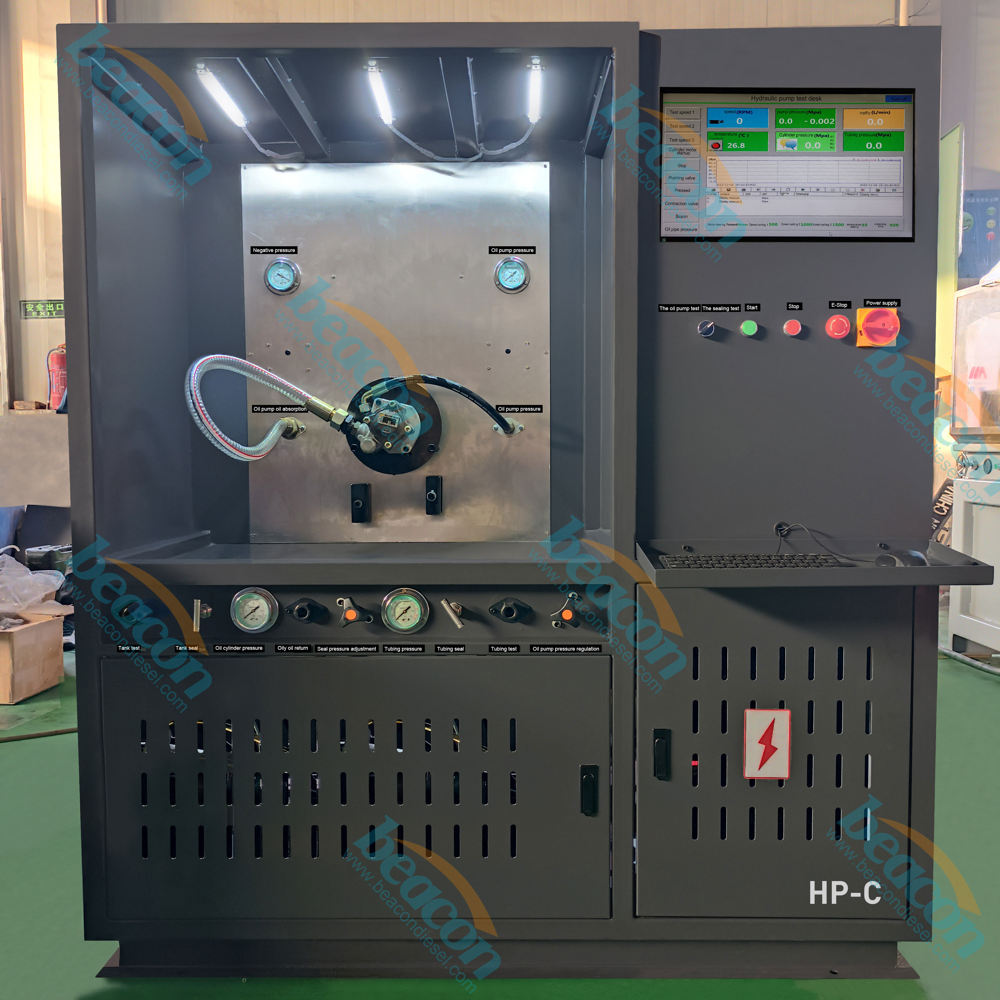 Beacon Machine HP-C Hidráulico Sistema de prueba Hidráulica Válvula de ...